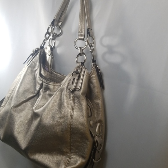 Coach | Bags | Coach Metallic Leather Hobo Bag | Poshmark